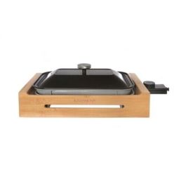 Kasanova grill elettrico con coperchio e base in bambù in alluminio, da ...